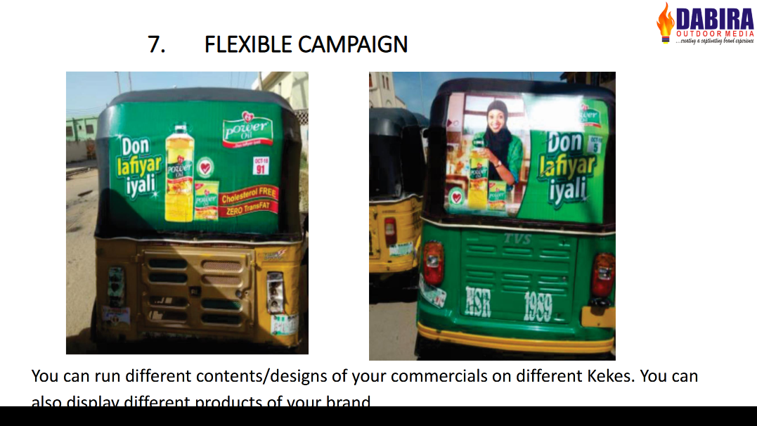 Keke Napep Branding in the Northern States – DABIRA OUTDOR MEDIA